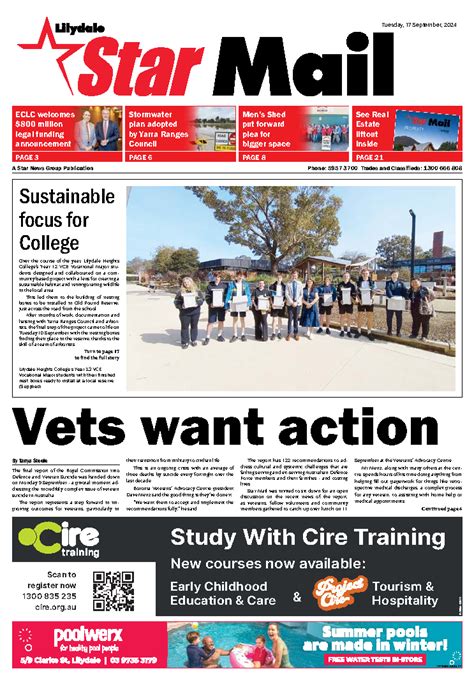 Mail Lilydale Star Mail 17th September 2024 Lilydale Star Mail