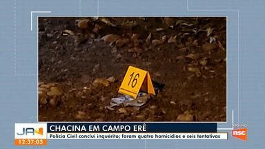 Jornal do Almoço Chapecó Polícia Civil conclui inquérito de chacina
