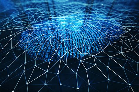 지문 스캔 식별 시스템 렌더링 3d 이미지입니다 지문 스캔 보안 액세스를 제공합니다 3d 스캔에 대한 스톡 사진 및 기타 이미지 3d 스캔 3차원 형태 가리키기