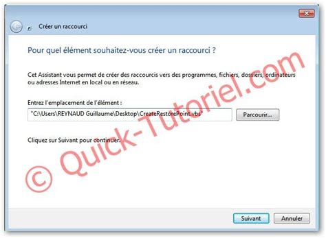 155 Créer Un Point De Restauration Windows 7 à Partir Dun Raccourci À Voir