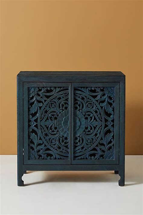 Handcarved From Tropical Hardwood This Elegant Entryway Cabinet Is A
