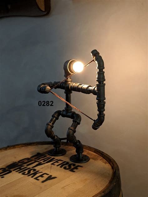 Industrial Pipe Lamp Robot Lamp Pipeman Desk Lamp Table Lamp Pipe