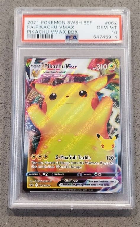 2021 Pokemon Celebrations Pikachu Vmax Swsh062 Psa 10 Gem Mint Values