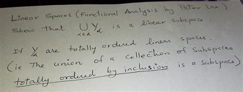 Solved Linear Spaces Functional Analysis By Peter Lax Show Chegg