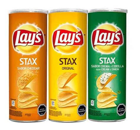 Papas Fritas Lays Stax 3 Sabores Tarro 134g Cuotas Sin Interés