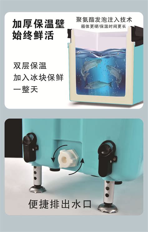 泓亦全套带靠背拉杆鱼箱 超轻可坐保温30L钓鱼箱 户外多功能钓箱 阿里巴巴