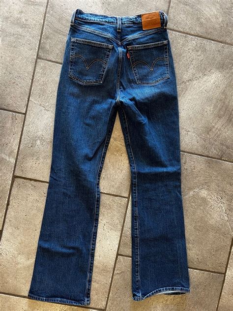 Levis Premium Ribcage Bootcut Boot High Rise Blue Je Gem