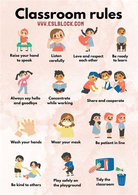 Classroom Rules Free Poster 40 Free Esl Teaching Material