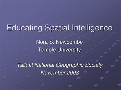 PPT Educating Spatial Intelligence PowerPoint Presentation Free Download ID 3373368