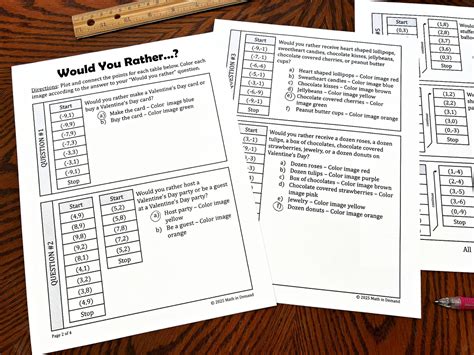 Would You Rather Valentines Day Plotting Points In Coordinate Plane Math In Demand Blog