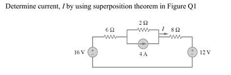 solved determine current i by using superposition theorem