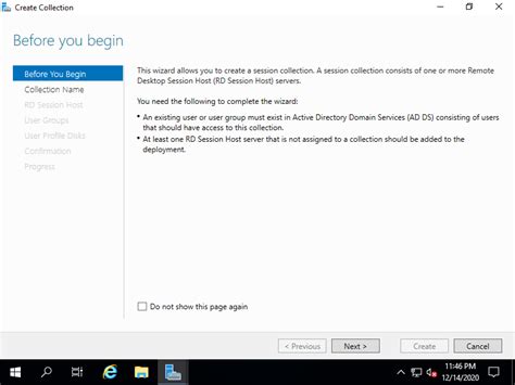 Windows Server 2019 Rds Create Session Collections Server World