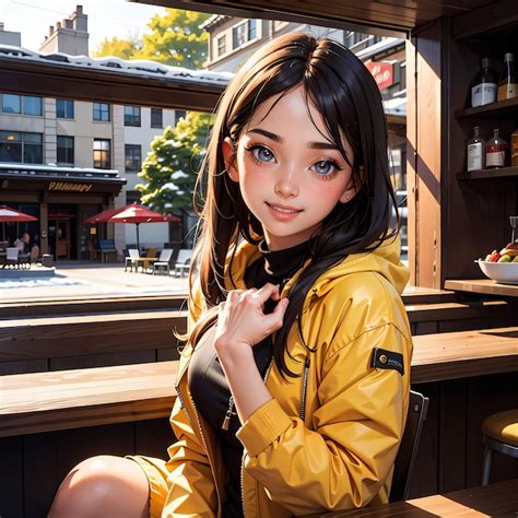 Premium Photo Portrait Of A Girl In A Restaurant