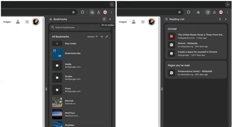 Google Chrome Button für Seitenleiste verschwindet neue Umsetzung mit gepinnten Icons kommt
