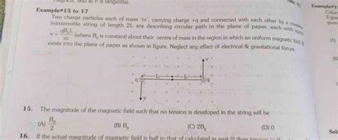 Ns Two Charge Particles Each Of Mass M Carrying Physics
