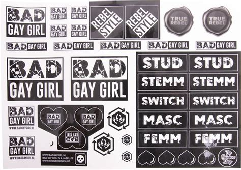 Stickervel A4 Bad Gay Girl Lesbian Lesbisch Switch Regenboog