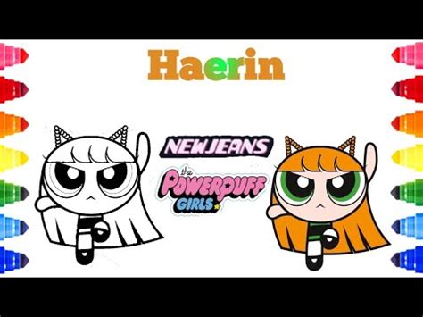 How To Draw NewJeans Haerin PowerPuff Girl YouTube