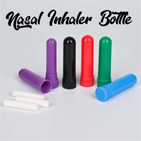 Empty Plastic Nasal Inhaler With Wick Aromatherapy Inhaler Tube