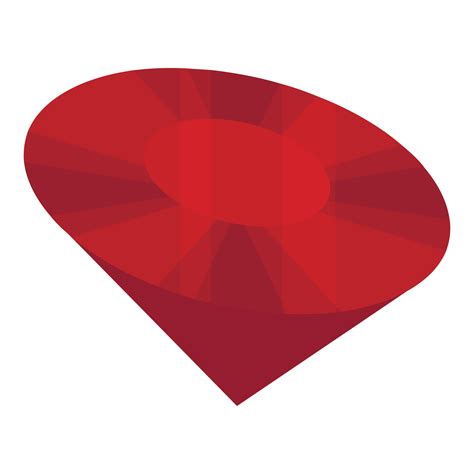 Vintage Red Ruby Icon Isometric Style 15675112 Vector Art At Vecteezy
