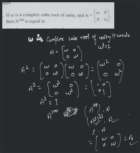 if ω 1 is the complex cube root of unity and matrix h [ω0 0ω ] then h70