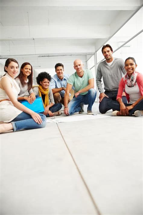 Business People Portrait And Blueprint Of Floor Plan For Architecture