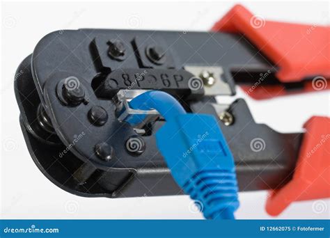 Crimping Tool With RJ45 Jack Stock Image Image Of Cable Cat5 12662075