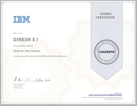 Dinesh S J On Linkedin Datascience Ibm Coursera Learningjourney Jupyternotebooks Python