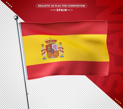 Premium Psd Spain Realistic 3d Textured Flag