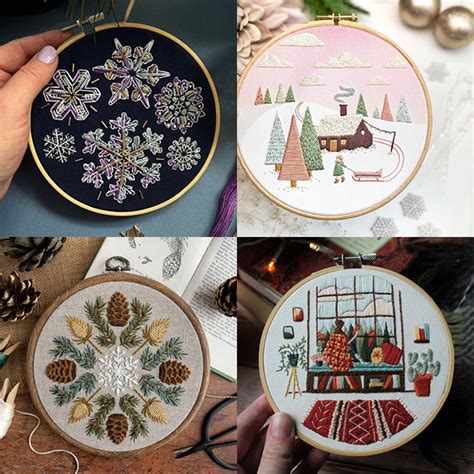 Winter Embroidery Patterns And Kits Super Cute Kawaii