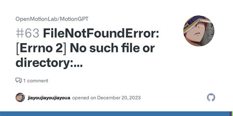 Filenotfounderror Errno 2 No Such File Or Directory Depsgloveourvabdatanpy · Issue