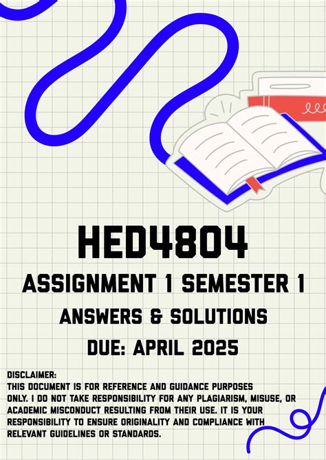 Hed4804 Assignment 1 Semester 1 Memo Due 2 May 2025 Studypass