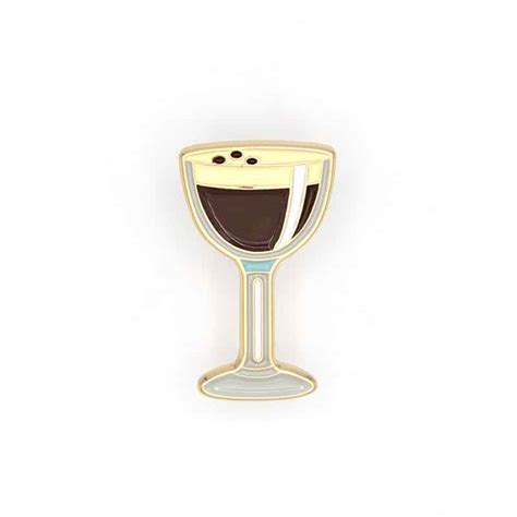 Espresso Martini Pin Badge Cocktail Pin Badge