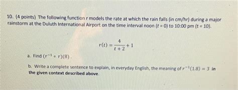 Solved Points The Following Function R Models The Chegg