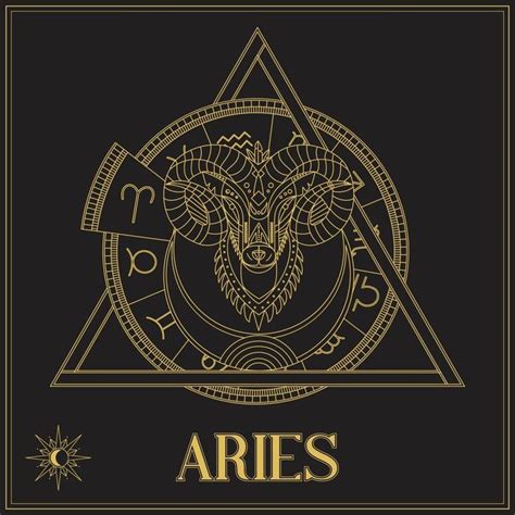 Gold Aries Zodiac Sign Zodiac Signs Aries Zodiac Zodiac