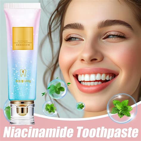 Hzlxw 123pcs 100g Nicotinamide Whitening Toothpaste Natural Mints