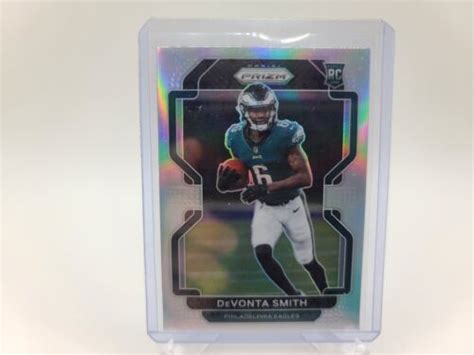 2021 Panini Prizm V 335 DeVonta Smith Silver Prizm Rookie Card RC