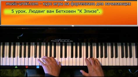 Урок 5 Курс фортепиано для начинающих Л в Бетховен К Элизе Youtube