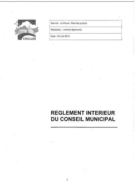 Calaméo Crolles Deliberation 69 2014 5 R Glement Int Rieur Du Conseil