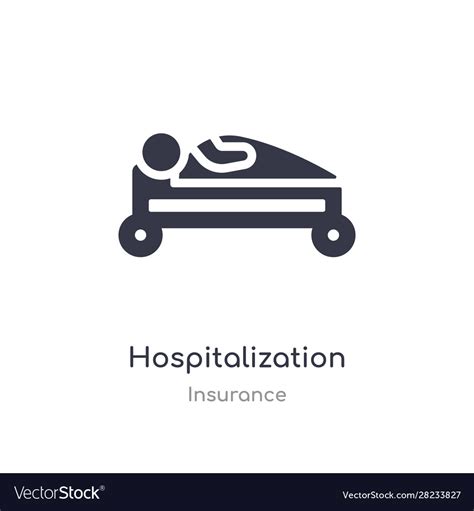 Hospitalization Icon Isolated Royalty Free Vector Image