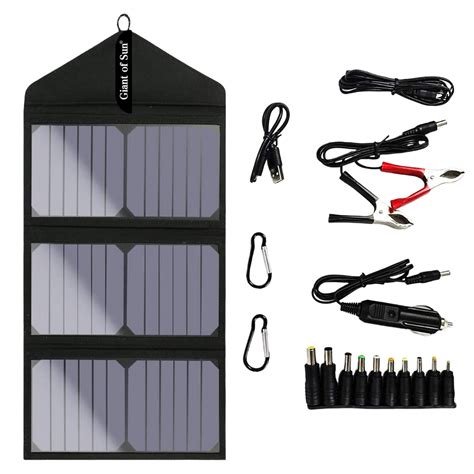 Panel Sor Plegable De Energía Sor De Batería Monocristalino Usb 30w