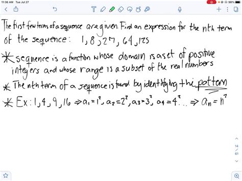 Solvedthe First Few Terms Of A Sequence Are Given Find An Expression
