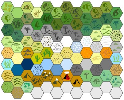 Classic Hex Map Tileset By Eryssel S Journeys