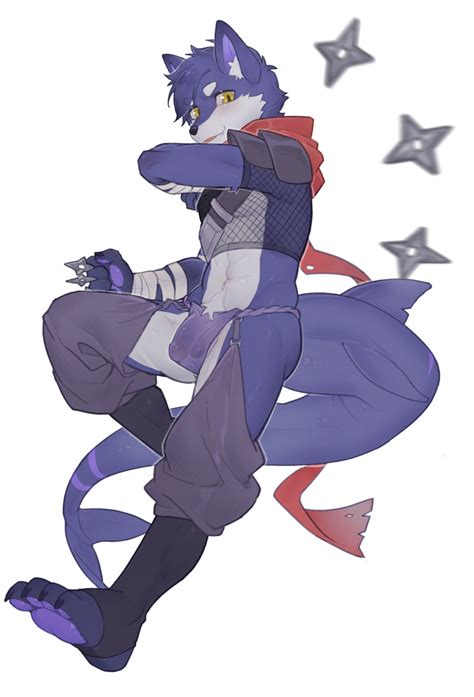 Rule 34 Anthro Asian Clothing Biped Blue Body Blue Fur Bulge Canid