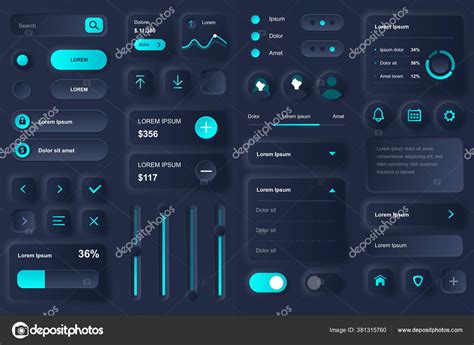 User Interface Elements Banking Mobile App Financial Analytics Bank Account Stock Vector By