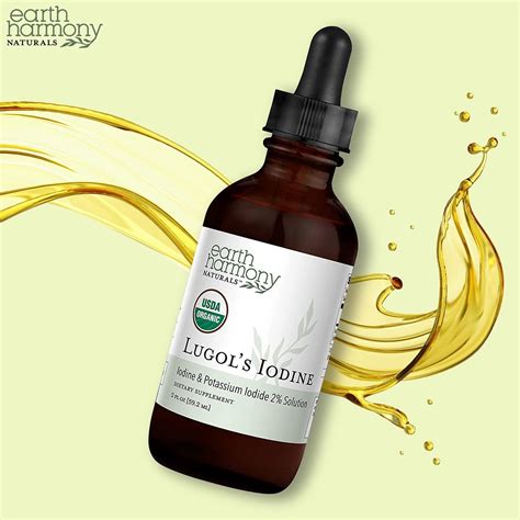 Organic Lugols Iodine 2 Solution 3000 Mcg Liquid Supplement For