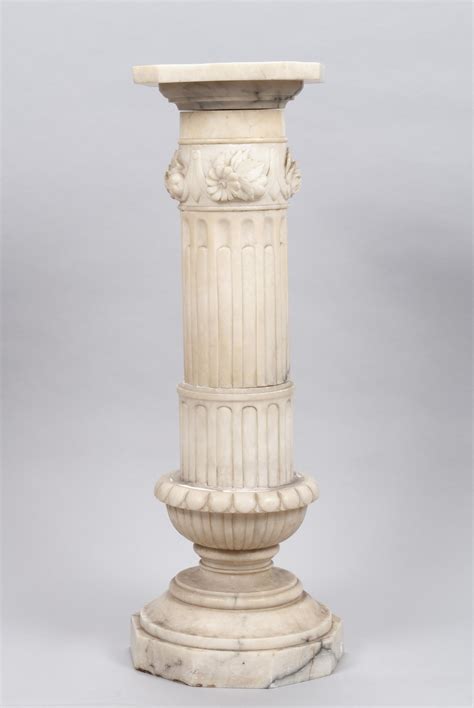 Lot An Assembled Marble Column Pedestal