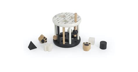 Label Label Shape Sorting Wheel Black And White играчка сортер Notino Bg