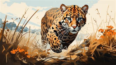 Premium Ai Image Ocelot Stalking Prey In The Tropical Rainforest