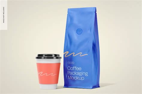 커피 포장 모 무료 Psd 파일