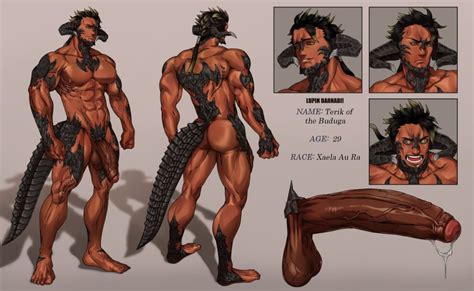 Rule 34 Au Ra Balls Bara Big Balls Big Penis Boner Character Sheet Erection Final Fantasy